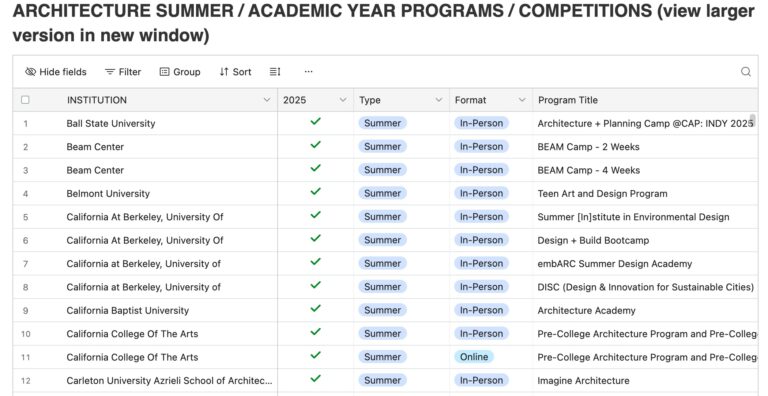 ARCHITECTURE SUMMER PROGRAMS 2025 LAUNCHES - Architecture Careers Guide